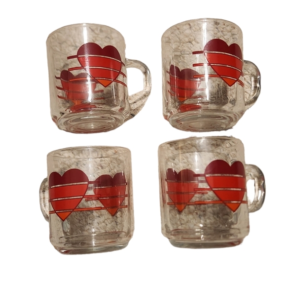 Luminarc | Dining | Heart Clear Mug Set Luminarc | Poshmark